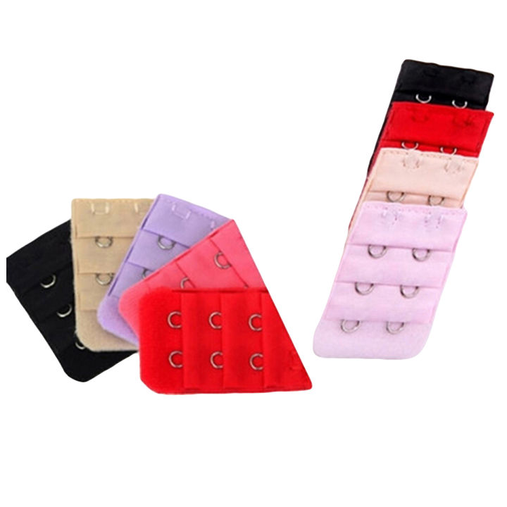 5Pcs Breathable Women 3 Rows 2 Hooks Bra Strap Extender Back Band ...