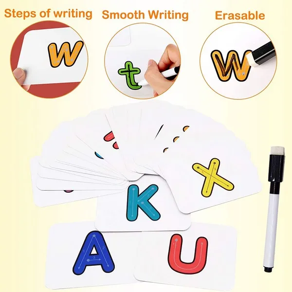 Spelling Game Wooden – English Word Cards, English Alphabet Flash Cards ...