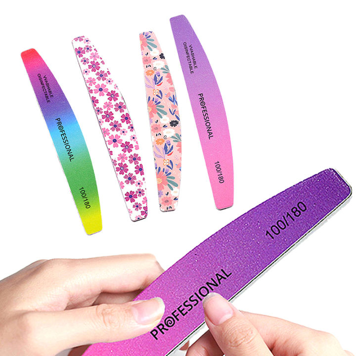 1Pcs Professional Nail File Buffer Polisher Accesorios Double Side Nail ...