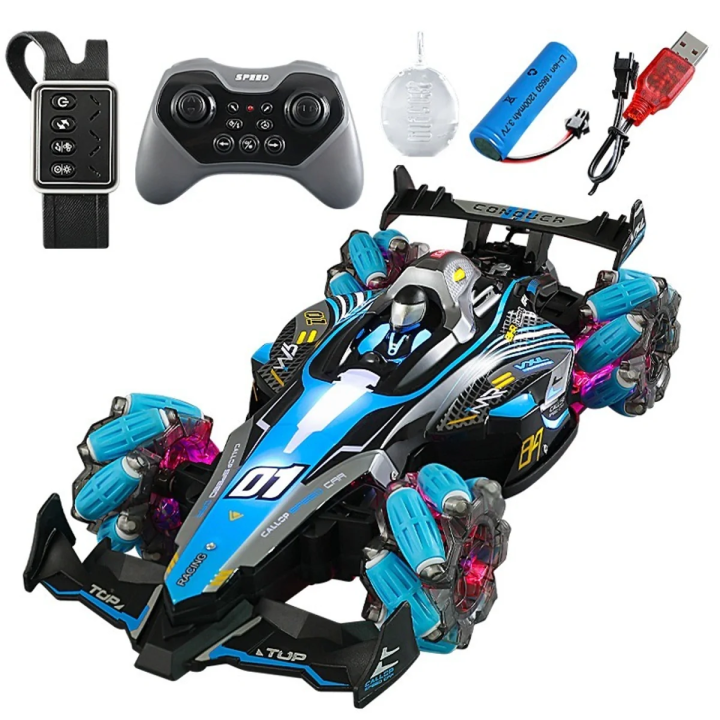 2.4G Remote & Watch Control Ferrari F1 Stunt Car With Smoke | Daraz.pk