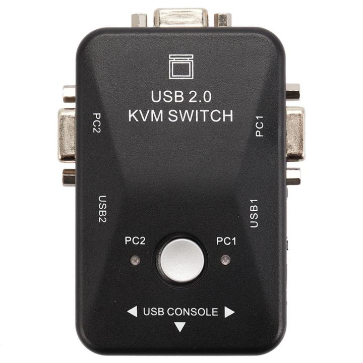 Usb Kvm Switch Switcher 2 Port Vga Svga Switch Box Usb 2.0 Mouse Keyd ...