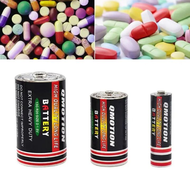 JIUshop 1PC small Battery Secret Stash caja Diversion Safe Pill Box ...