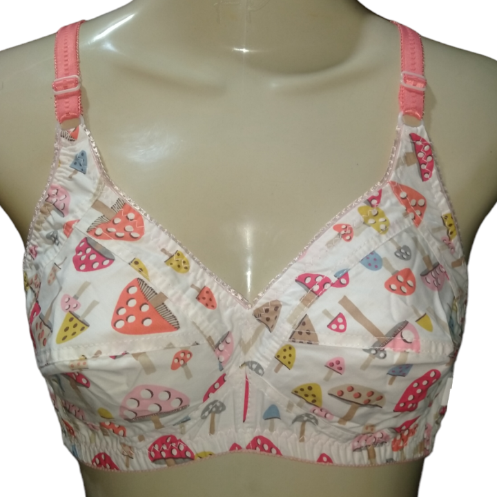 Floral Style Floral Pure Cotton Bra For Girls Women - Multicolor ...