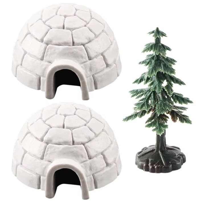Fish Tank Accessories Realistic Igloos Model North Pole Bear Arctic ...