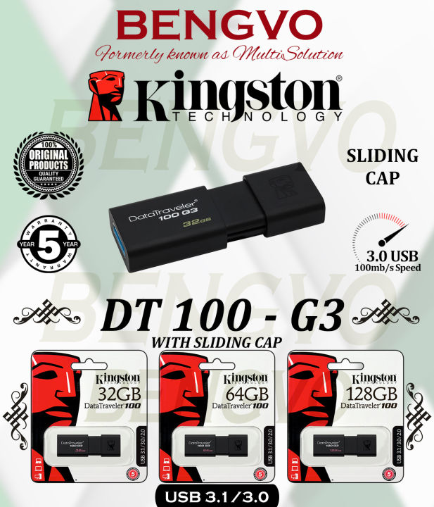 KINGSTON DT100 G3 3.0 USB FLASH DRIVE - 5 Years Warranty | Daraz.pk