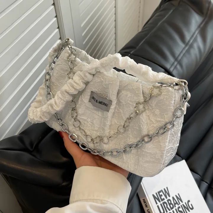Versatile Chain Small Bag Women's Bag2024New Textured Cloud Underarm ...