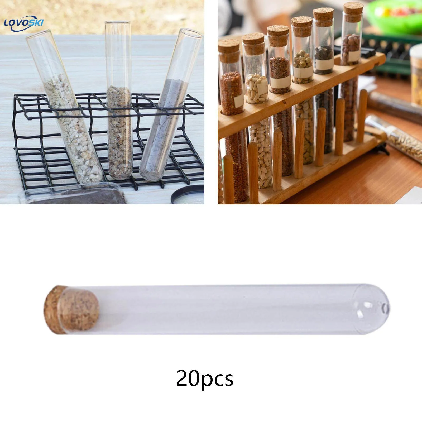 20x Test Tubes with Lids for Scientific Experiments Party Decoration ...