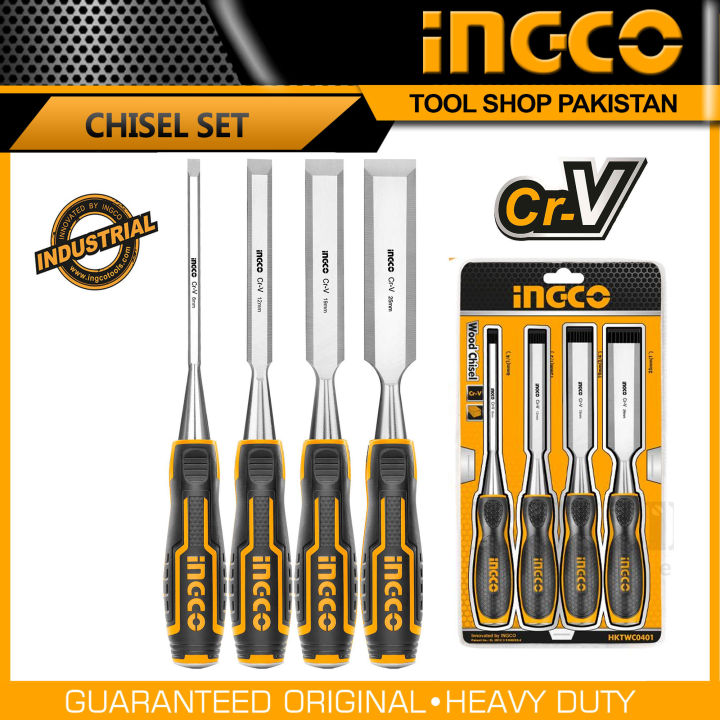 Ingco Industrial 4pcs Wood Chisel Set - ( MS ) | Daraz.pk