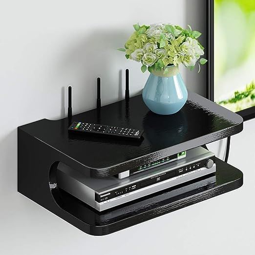 Wireless Wifi Router Storage Box Wall Set Top Box Shelf Wall Mounted TV ...