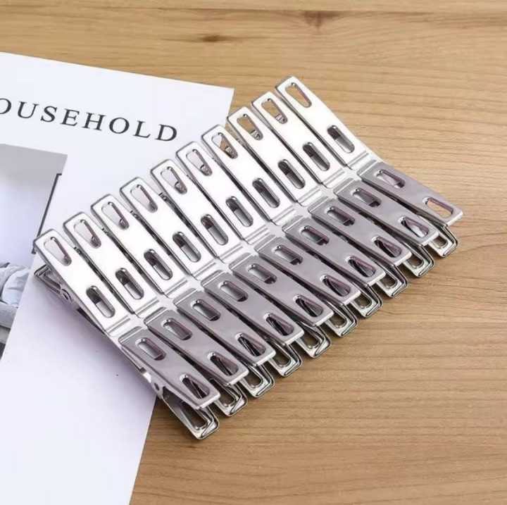 Pack of 20 Stainless Steel Clothes Clips | Daraz.pk