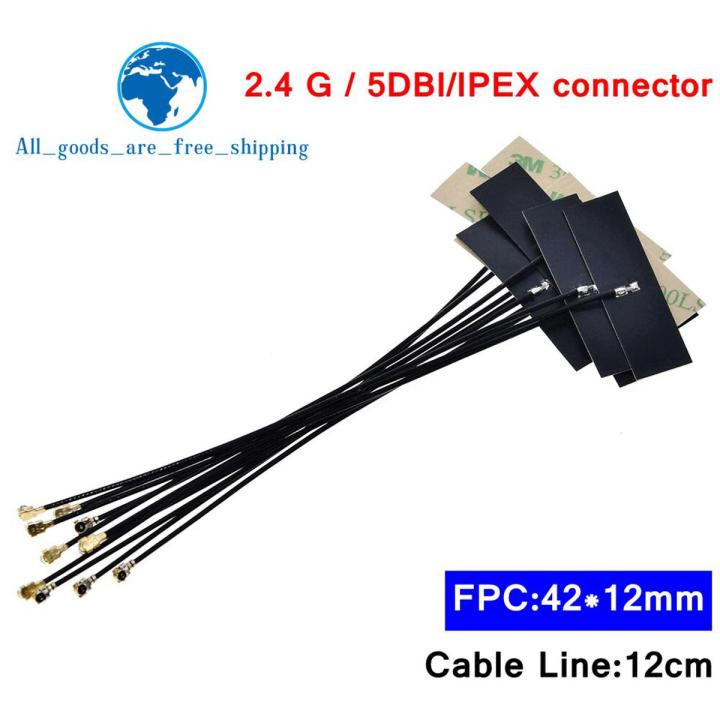10PCS 2.4Ghz WIFI Internal Antenna FPC 5dBi IPX IPEX Connector Omni ...