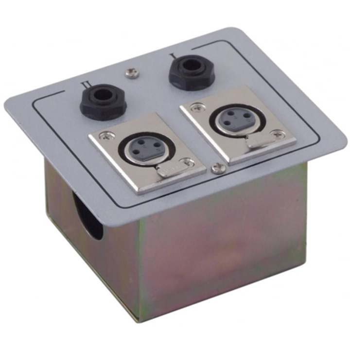 MG Jacobs Dual XLR & 6.35mm Microphone Outlet Wall Face Plate - Fixings ...