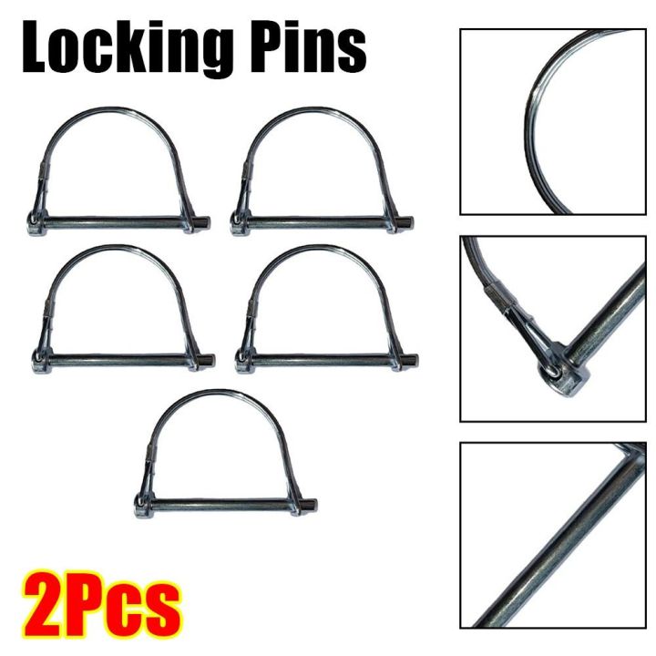 2Pcs New Galvanized Locking Pins Carbon Steel With Spring Lock Tubular ...