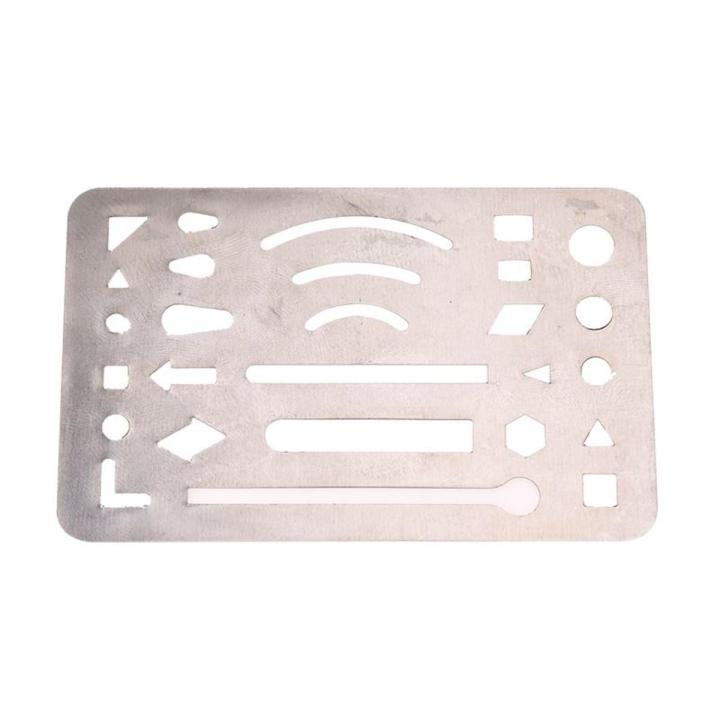 FS-Stainless Steel 27 Patterns Erasing Drawing Drafting Tool Shield ...