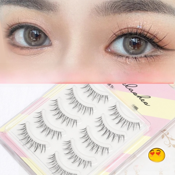 5 Pairs New Transparent Stem False Eyelashes Natural Soft Eye Lashes ...