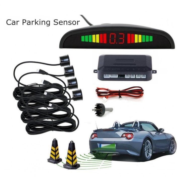 4 in 1 Ultrasonic Car Parking Sensors Kit With LED Display | Daraz.pk