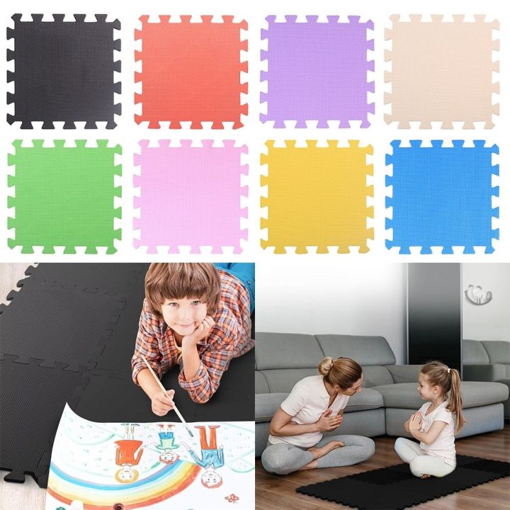 Easy Clean EVA Foam Baby Play Mat Interlocking Protective Surface Floor ...