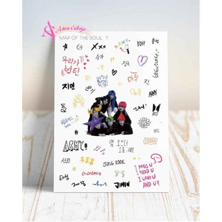 Bts kpop sticker sheet uncut | Daraz.pk