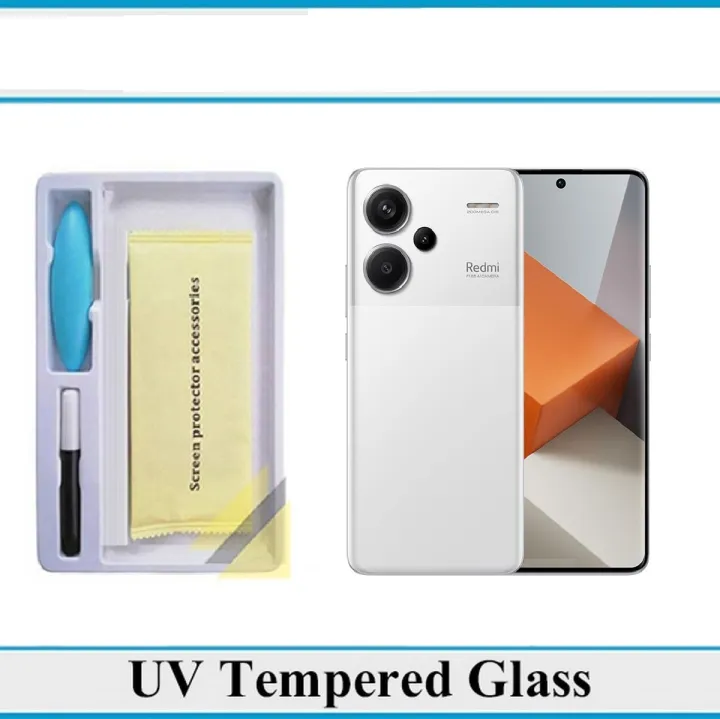 Redmi Note 13 Pro Plus UV Tempered Glass Screen Protector Full Curved ...