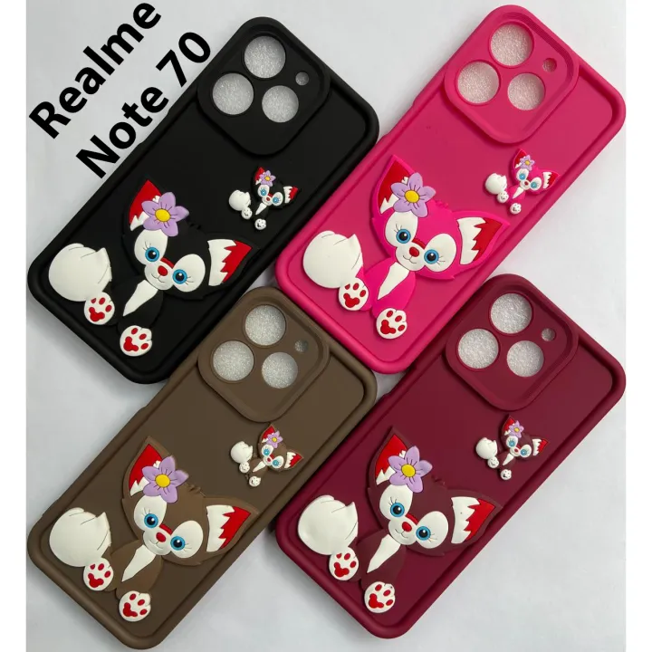 Realme Note 70 – Cute Fox 3D Cartoon Back Cover for Girls, Kids ...