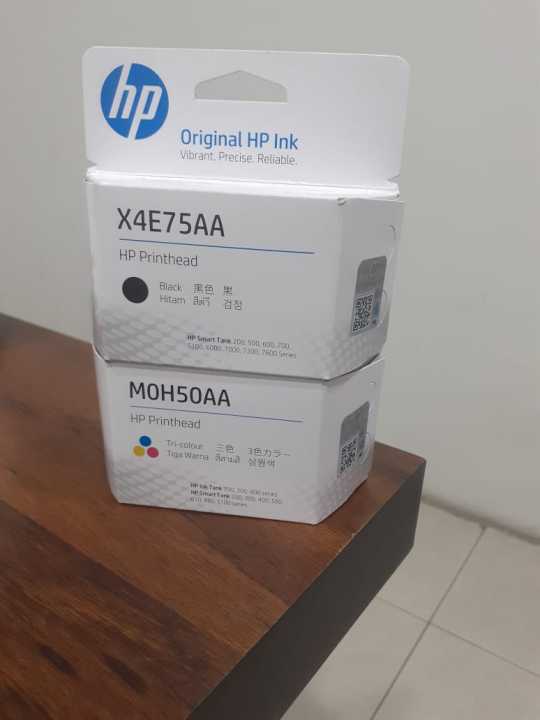 Hp Original 4XE75AA & MOH50AA BLACK & TRI COLOR PRINT HEAD SET | Daraz.pk
