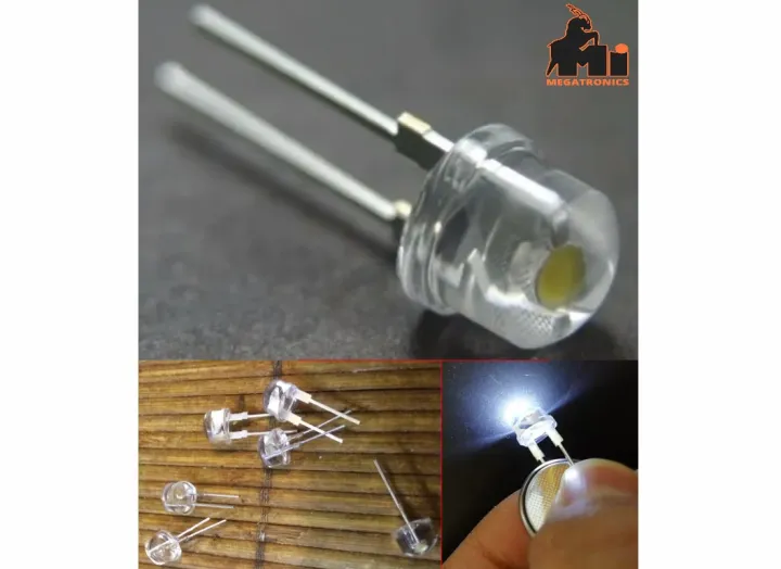 10pcs F8 8mm 0.5W Straw hat LED White Super bright LED lamp light torch ...