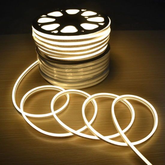 Warm White Neon Flexible LED Light Strip 12v - IP65 waterproof ...