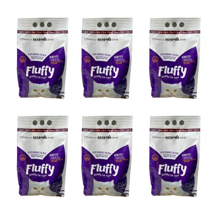 Pack of 6 Fluffy cat food 1.2kg Chicken and Fish Flavour | Daraz.pk