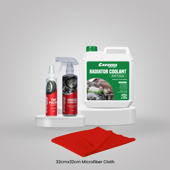 Carrera Anti Freeze Coolant With Engine Degreaser , Tire Polish And ...