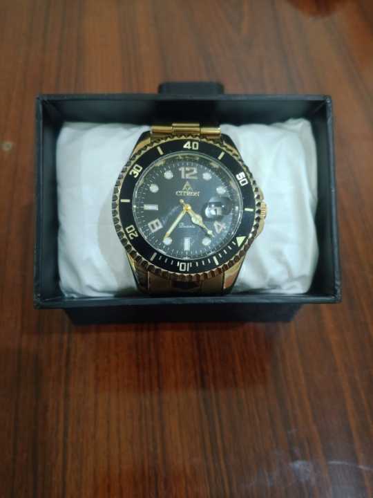 Citron Golden Luxury Analog Watch for Men – Premium Stainless Steel ...