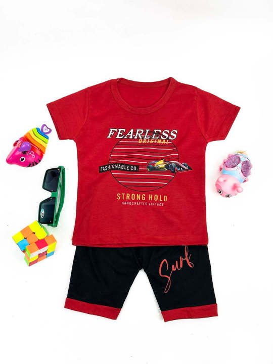 1Yr - 4Yrs Red Fearless Suit For Kids RZ BS331 | Daraz.pk