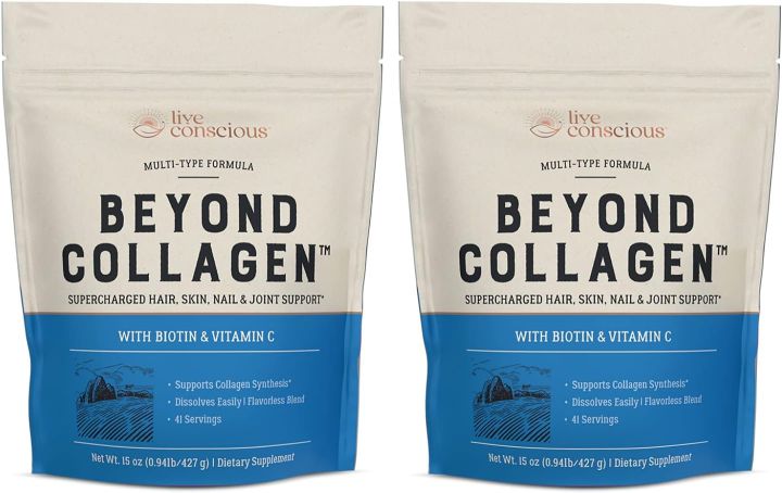 Live Conscious Beyond Collagen Multi Collagen Powder - Types I, II, III ...