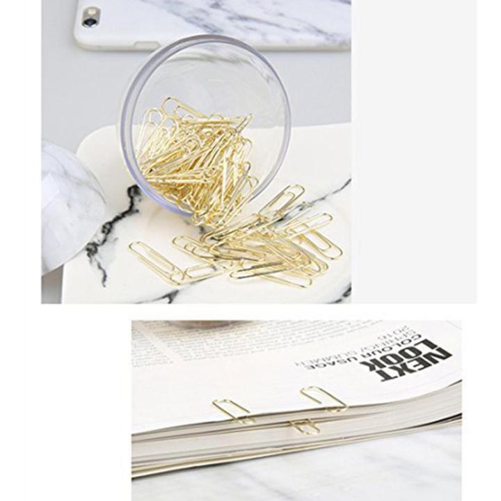 Gold Paper Magnetic Marble White Clip Holder, 28mm, 100 Clips per Box ...