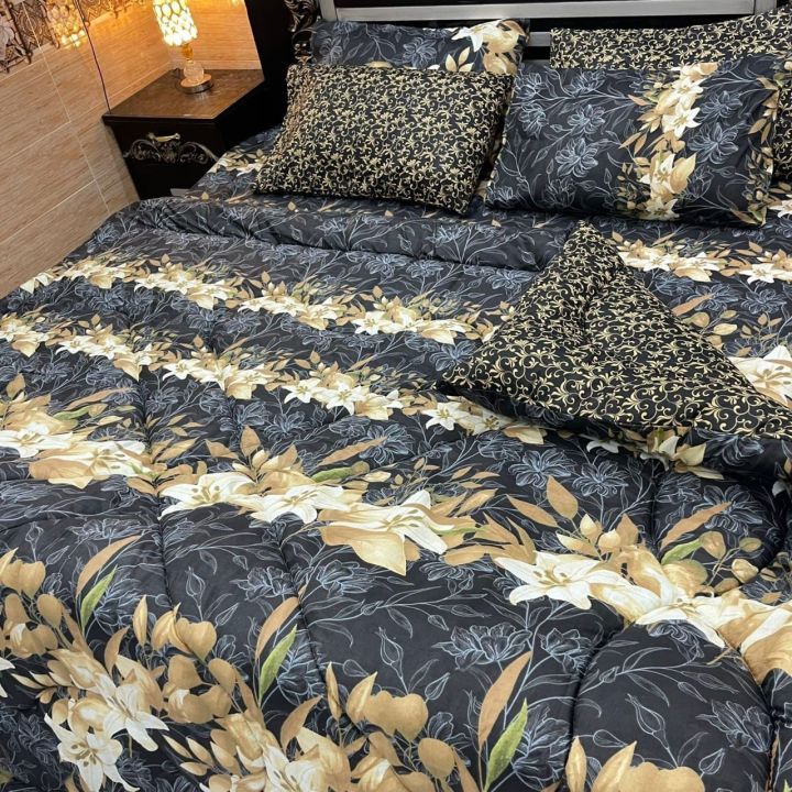 Vicky razai set 6pcs Double Bed razai set Multi Colors - New Designs ...