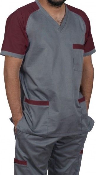 doctors outfit OT Kit nursing Uniform contrast grey maroon | Daraz.pk