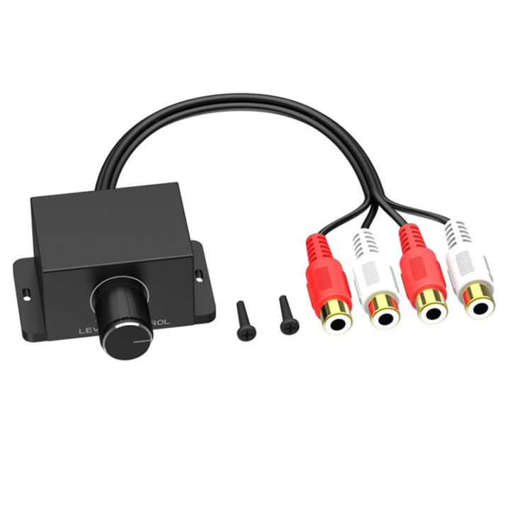 Car Audio Amplifier Bass Level Remote Volume Control Knob 2RCA Male and ...