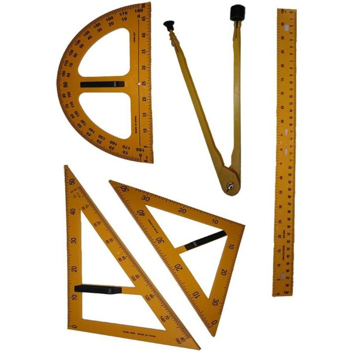 Set of 5pcs - Set Square Large Geometry Set For Board | Daraz.pk