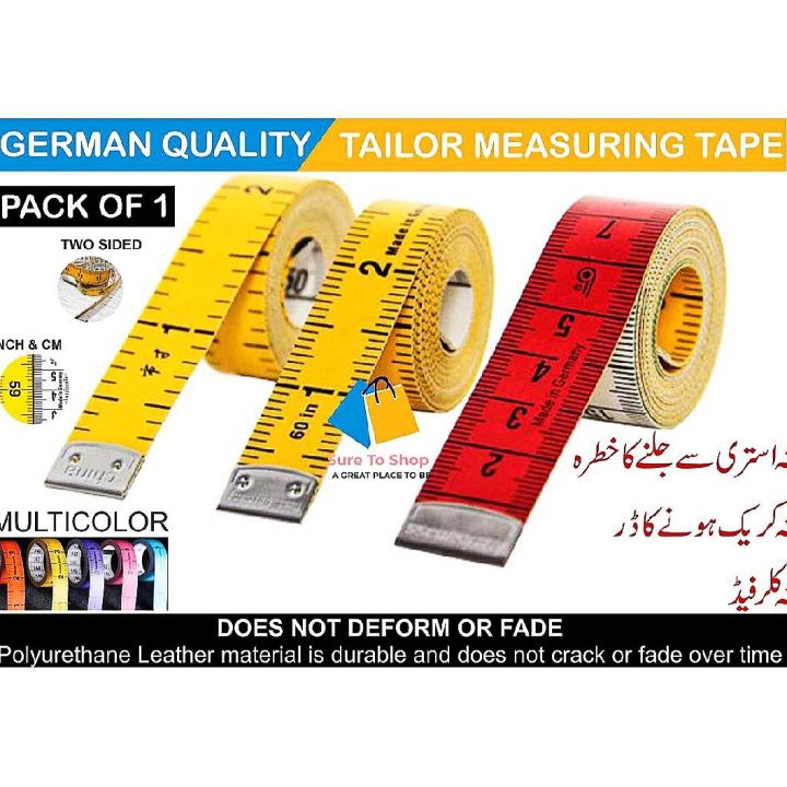 Tailor inch tape, Measuring tape, inch tape, Tailor Scale 60 in double ...