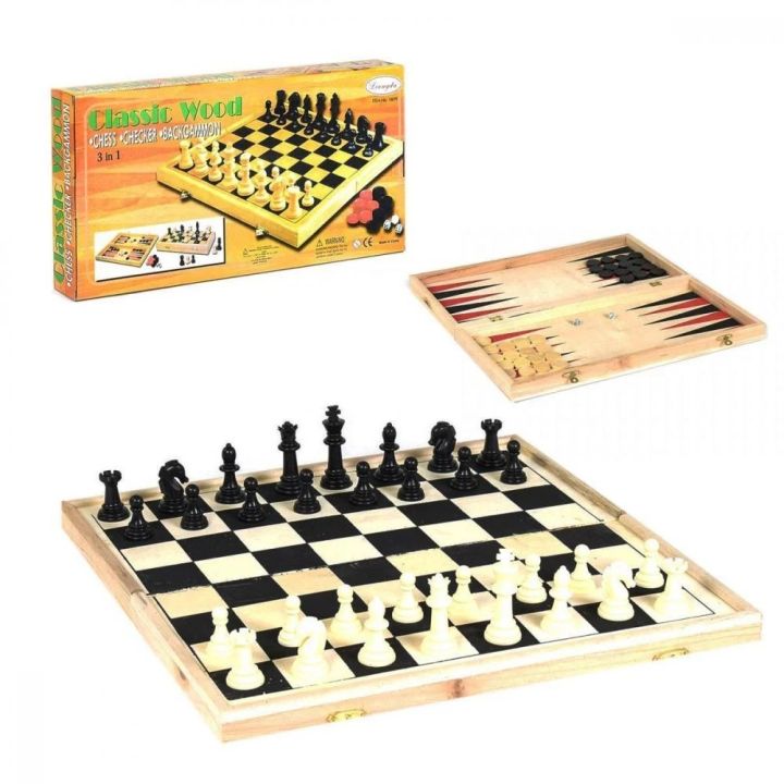 3in1 Premium Classic Chess Game Play Set 3-IN-1 CHESS SET | Daraz.pk