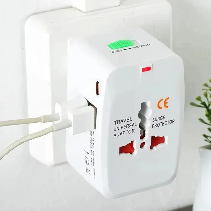 Clopal International Travel Adapter with USB & Type-C Charging Ports ...