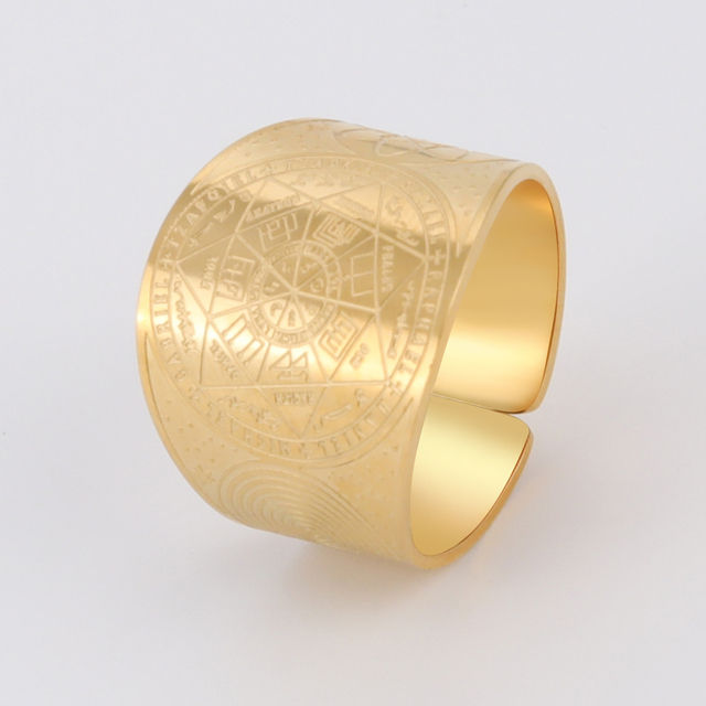 Dawapara Seal of The Seven Archangels Secret of Universe Ring Stainless ...