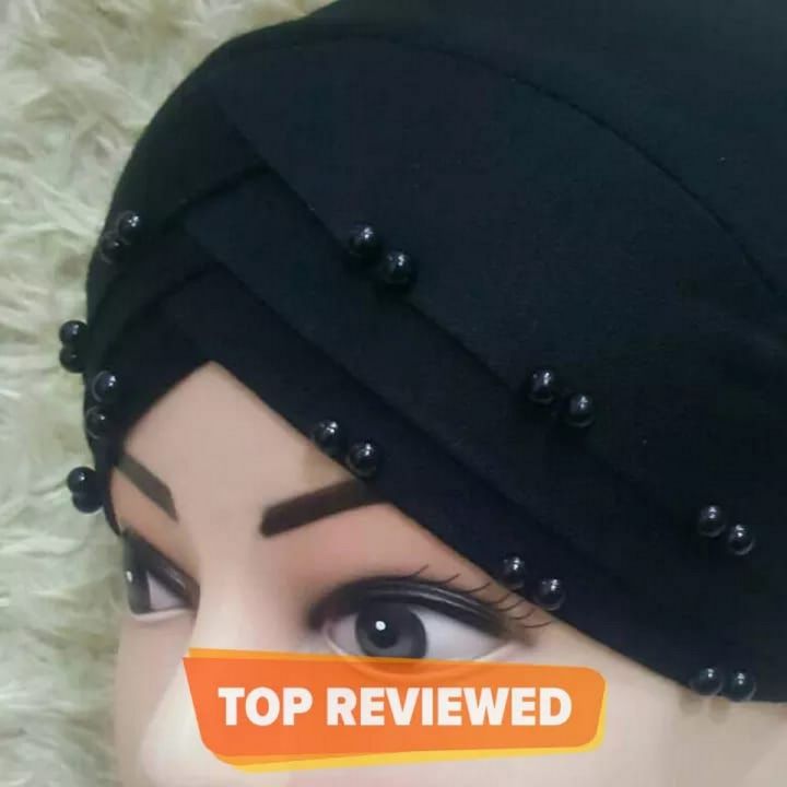 chat & type your favorite colour 3d Layer Cap With Pearls for hijabi ...