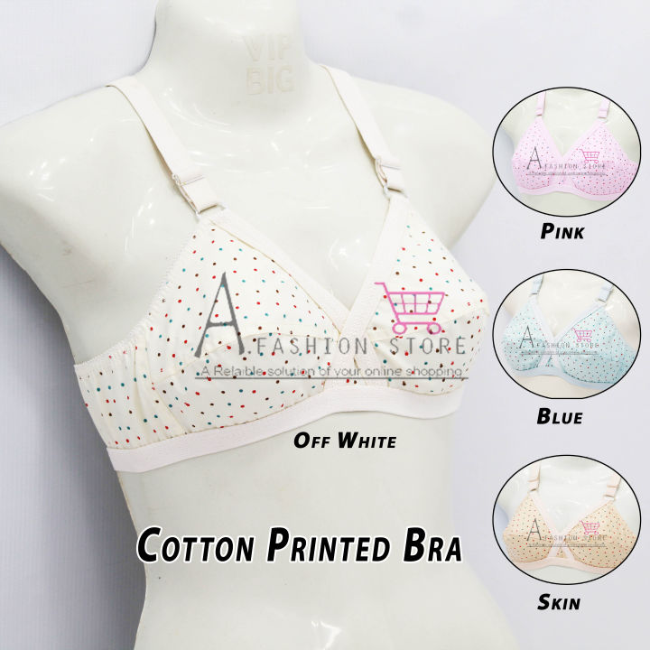 Women Ladies Girls Classy Multi colour Cotton Printed Bra Brief Blouse ...