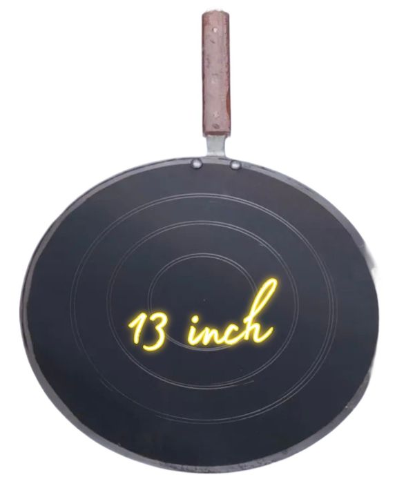 13 inch Tawa Black-Iron Tawa-Pan- Original Handmade Loha Iron Lokhand ...