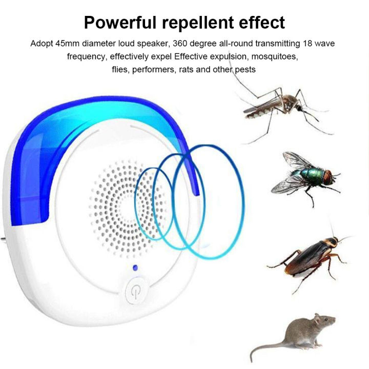 Dual Mode/Gear Ultrasonic Pest Repeller Electronic indoor Insects Rats ...