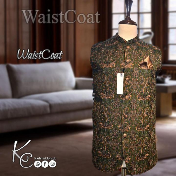 Unique Designs embroidery Weist coat for men | Daraz.pk