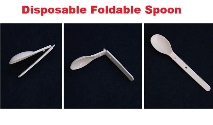 Pack Of 50 Disposable Foldable Spoon - 50 PCS SPOONS | Daraz.pk