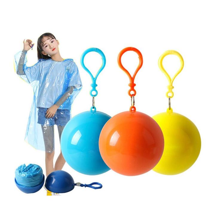 1pcs Portable Raincoat Ball Man Woman Emergency Poncho Plastic ...