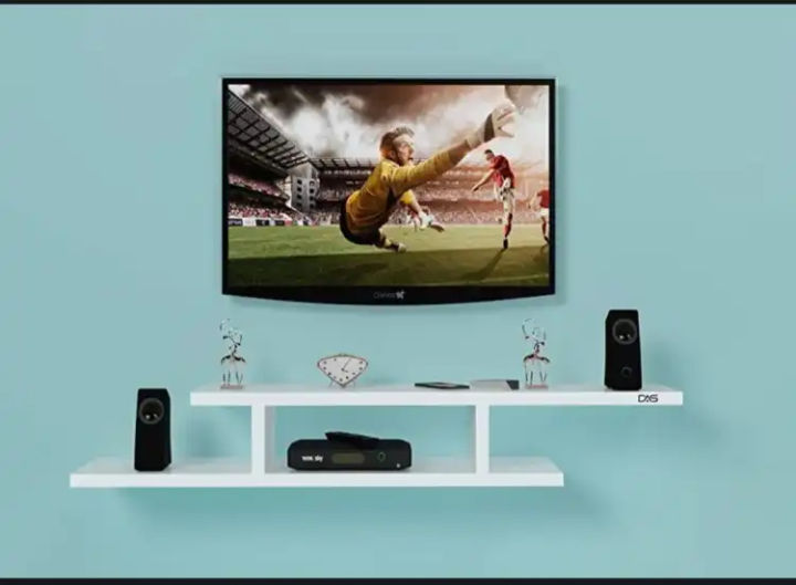 Led tv shelf Wall mounted Lcd racks Wall Mounted Media Console Floating ...