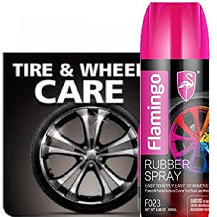 Flamingo Rubber Spray Paint -Matt/Dull Black – 450 ml Auto Square ...